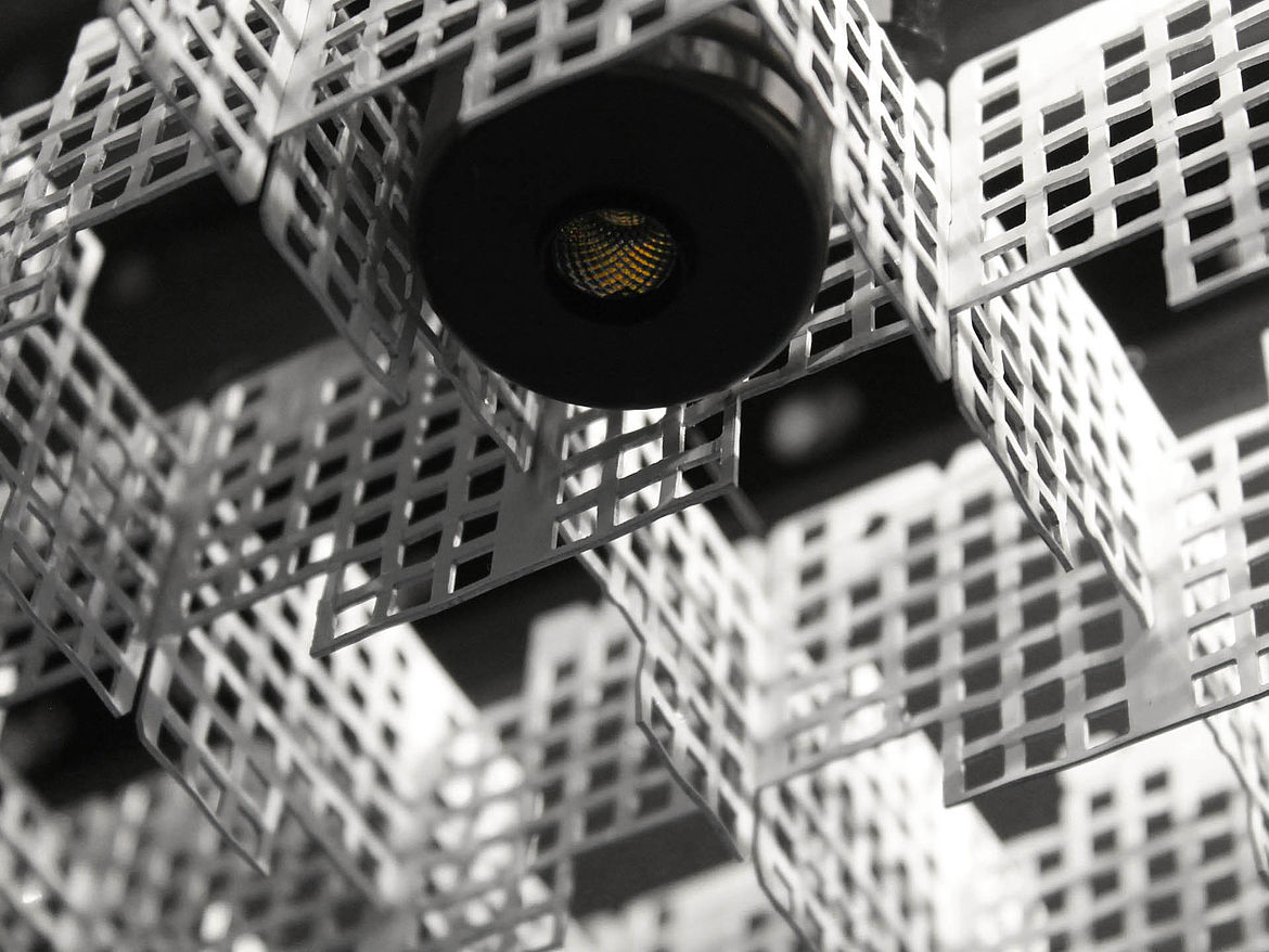 TICELL-N multidirectional louvre open cell ceiling | durlum North America